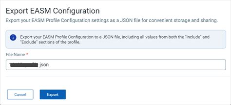 Import And Export Easm Profile Configuration To A Json File