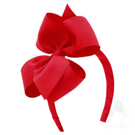 Mini King Classic Red Bow Headband Southern Belle Boutique