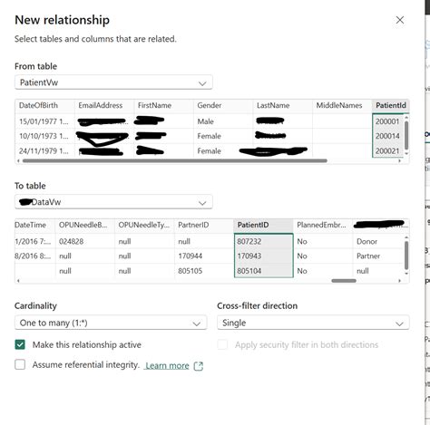 Solved No Ok Button To Accept A Relationship Microsoft Fabric Community