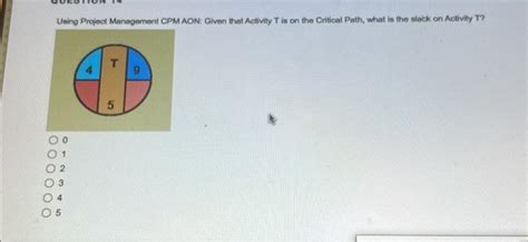 solved using projoct managernont cpm aon given that