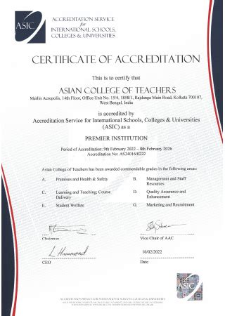 ASIC Accreditation