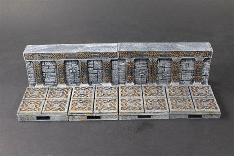 Dwarven Hall Wall Tiles Openlock Or Dragonlock Openforge Dnd P
