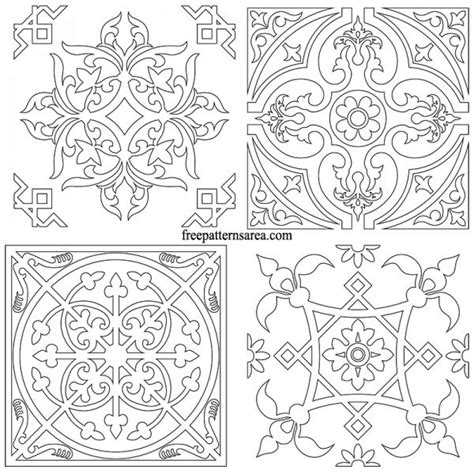 Decorative Square Tile Pattern Designs Printable Stencil Patterns Stencil Patterns Templates