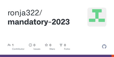 Github Ronja322mandatory 2023