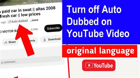 How To Turn Off Auto Dubbed Voice On Youtube Disable Youtube Auto Translation Audio Youtube