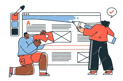 Free Vector Ui Ux Design Concept Illustration