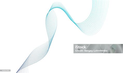 디자인을 위한 추상 다채로운 웨이브 요소 디지털 주파수 트랙 이퀄라이저 양식화된 라인 아트 배경입니다 벡터 그림입니다 혼합 도구를 사용하여 만든 선으로 물결 모양 곡선 물결