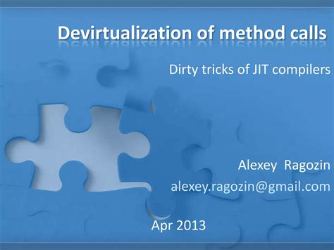 Devirtualization Of Method Calls Pptx Programming Languages Computing