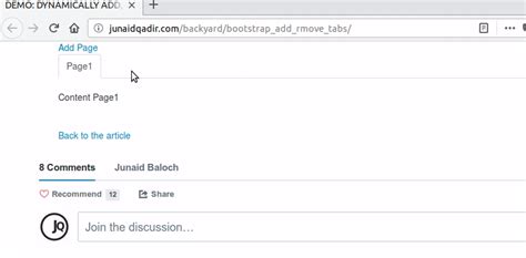 how to add and remove tabs in bootstrap