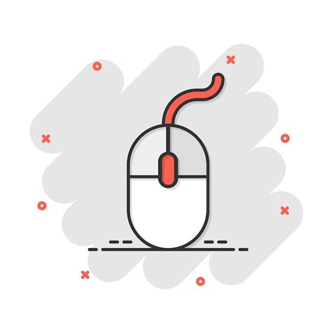 Premium Vector Vector Cartoon Computer Mouse Icon In Comic Style