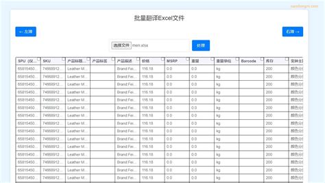 Excel 一键批量翻译，支持xlsx 、csv文件