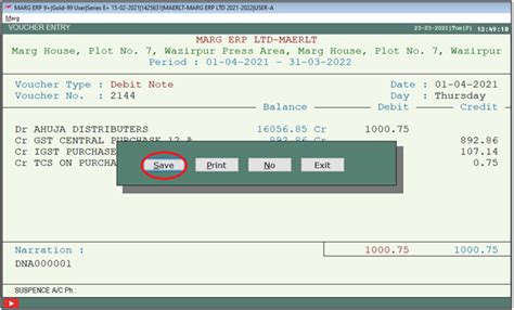 How To Create Debit Note Voucher For Purchase In Marg Software