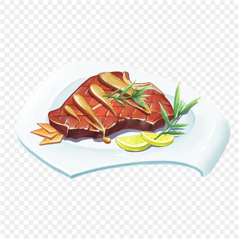 미식가 T 뼈 스테이크 음식 일러스트 창작 접시 고기 현실적인 고기 클립 아트 식도락가 티본 스테이크 Png 일러스트 및