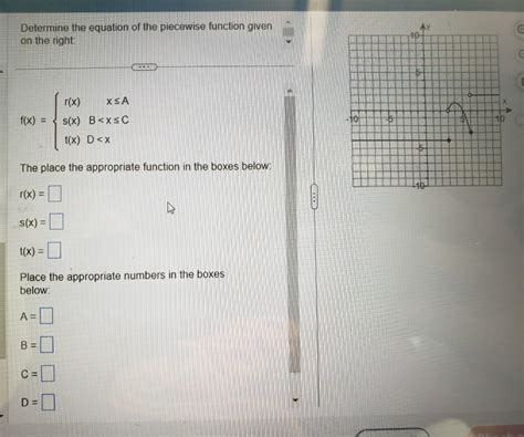 Solved Determine The Equation Of The Piecewise Function