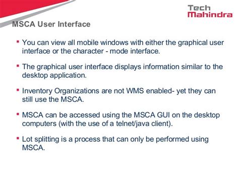 oracle wms and oracle msca overview