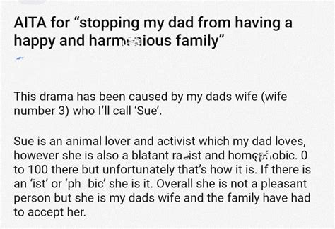 AITA For Stopping My Dad From Having A Happy And Family