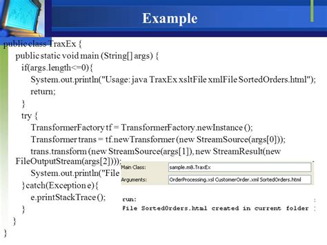 1 jaxp and xslt objectives 2 trax api transforming xml documents