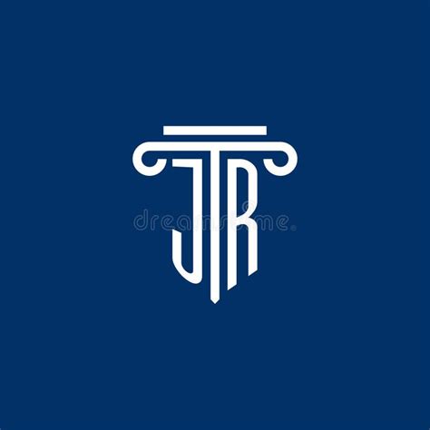 Jr Initial Logo Monogram With Simple Pillar Icon Stock Illustration Illustration Of Idea