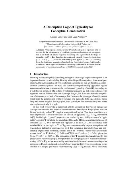 pdf a description logic of typicality for conceptual combination