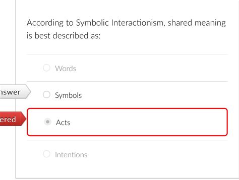 Solved According To Symbolic Interactionism Shared Meaning