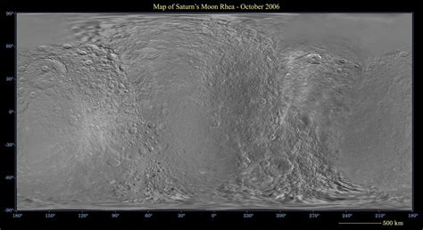 Map Of Rhea December 2006 Nasa Jet Propulsion Laboratory Jpl
