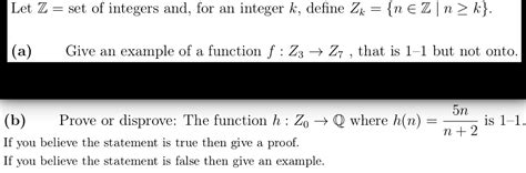 Solved Let Z Set Of Integers And For An Integer K Define Chegg