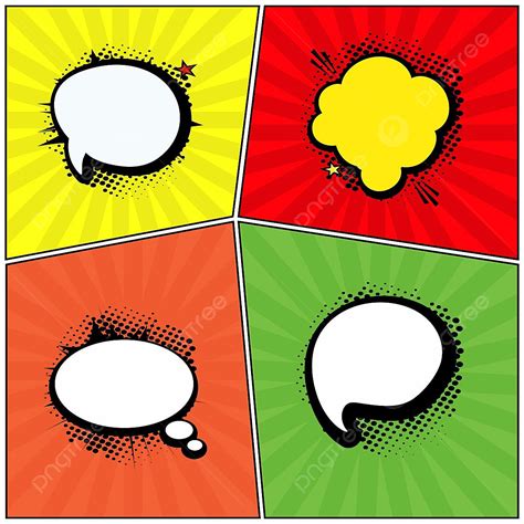 Comic Speech Bubble Clipart Hd PNG, Comic Speech Bubbles And Splashes Set With Different ...