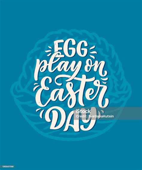 전단지 및 인쇄 디자인을위한 부활절에 대한 서예 문자 슬로건 벡터 그림입니다 템플릿 배너 포스터 인사말 엽서 0명에 대한 스톡 벡터 아트 및 기타 이미지 Istock