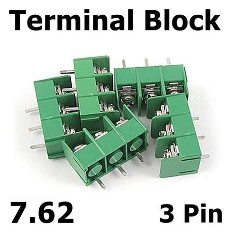Jual Pcb Terminal Blok Pin Hijau Block Pitch Pole Screw Konektor Connector Mm
