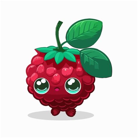 Premium Vector Vector Cute Raspberry Cartoon Style