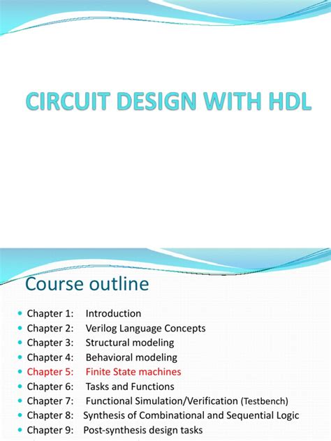Chapter 5 Finite State Machines Pdf Hardware Description Language