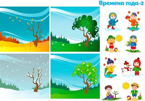 Картинки времена года для детей в детском саду для оформления