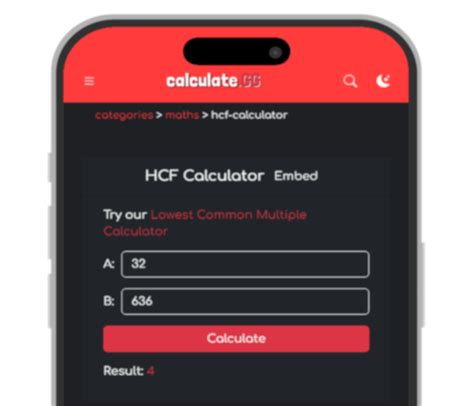 Hcf Calculator Greatest Common Factor Gcf