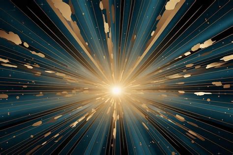 Premium Ai Image Aryankumawat Abstract Blue And Gold Light Rays