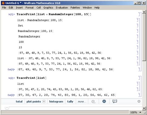 Bugs Assign A Randomly Generated List To Variable Mathematica Stack