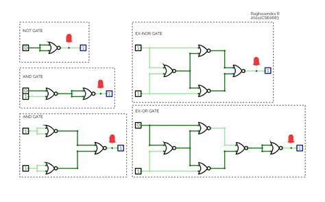 Circuitverse Exp 1 Implementation Of Logic Gates Using Nor Gate