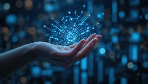 Artificial Intelligence Concept With A Hand Holding A Glowing Sphere Symbolizing The Power Of A