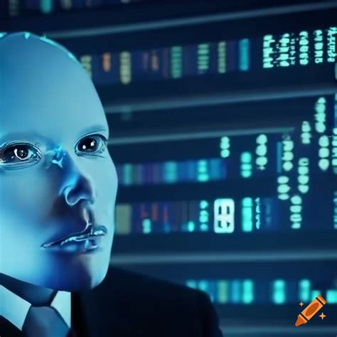 Artificial Intelligence And Stock Market Relationship Illustration On