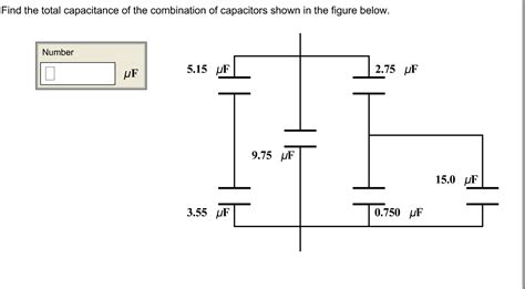 solved find the total capacitance of the combination of