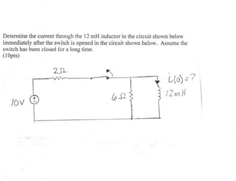 Solved Determine The Current Through The 12 Mh Inductor In