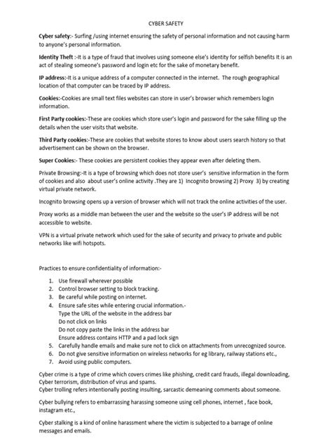 Cyber Safety Pdf Cookie Malware