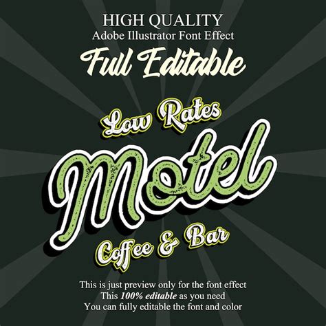 Premium Vector Vintage Rustic Script Editable Typography Font Effect