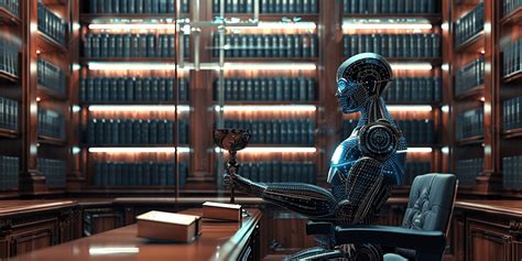 Robotic Companion Enjoying A Quiet Moment In Library Surrounded By