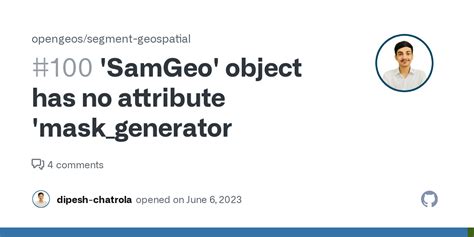 Samgeo Object Has No Attribute Maskgenerator · Issue 100
