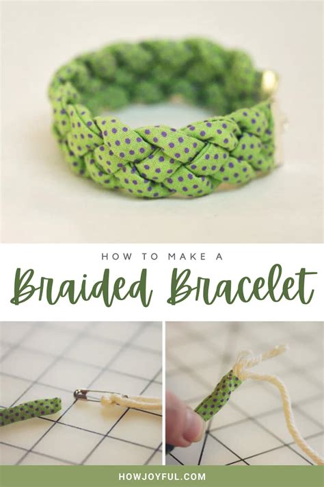 Fabric Braided Bracelet Tutorial 4 Strand Braid With Fabric Scraps