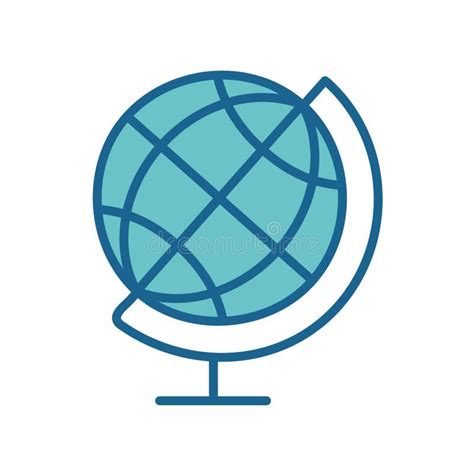 Science Global Sphere Line And Fill Style Icon Vector Design Stock