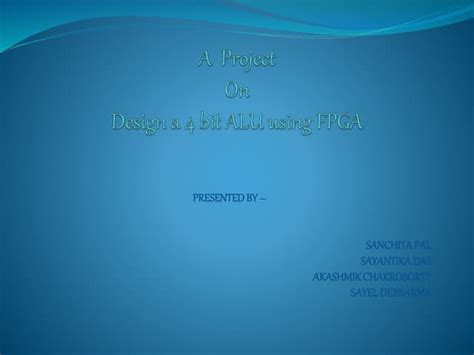 arithmatic logic unit using vhdl gates pptx