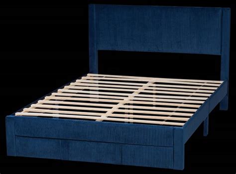 Briscon Navy Blue Polyester Fabric Queen Bed Rooms To Go