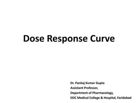 Dose Response Relationship Ppt