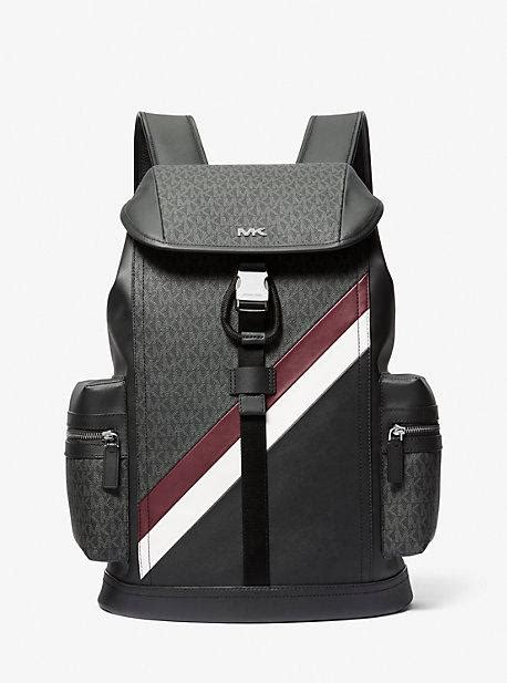 Michael Kors Rivington Logo Stripe Backpack In Black For Men Lyst
